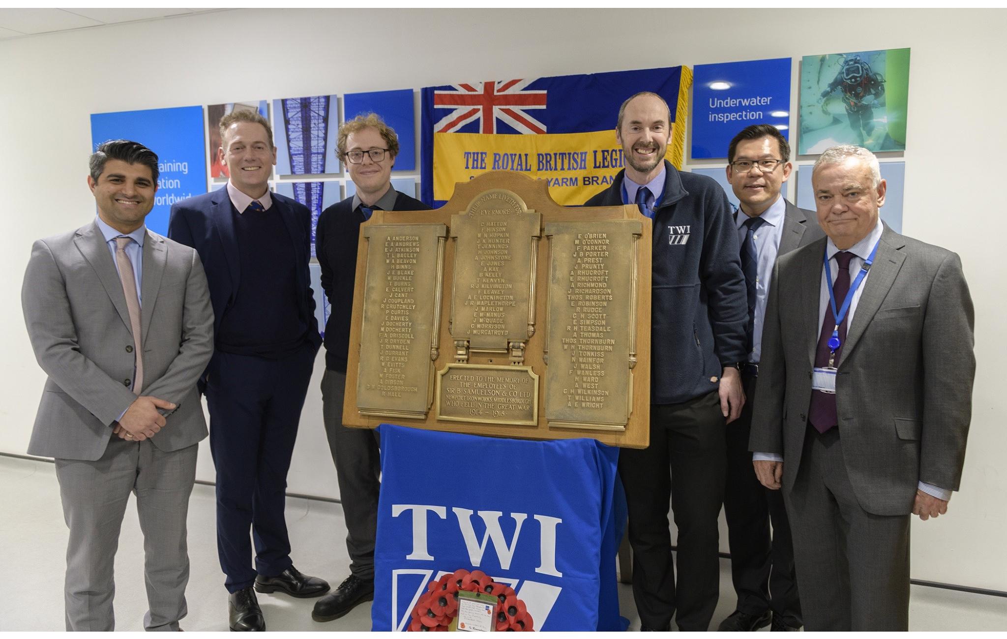 TWI Helps Honour World War I Soldiers with Restored Plaque - TWI ...